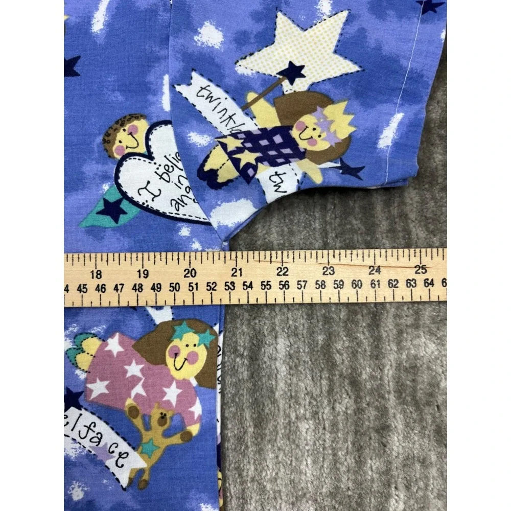 Medline | Tops | Medline Scrub Top Women Small Blue Angel Star Print ...